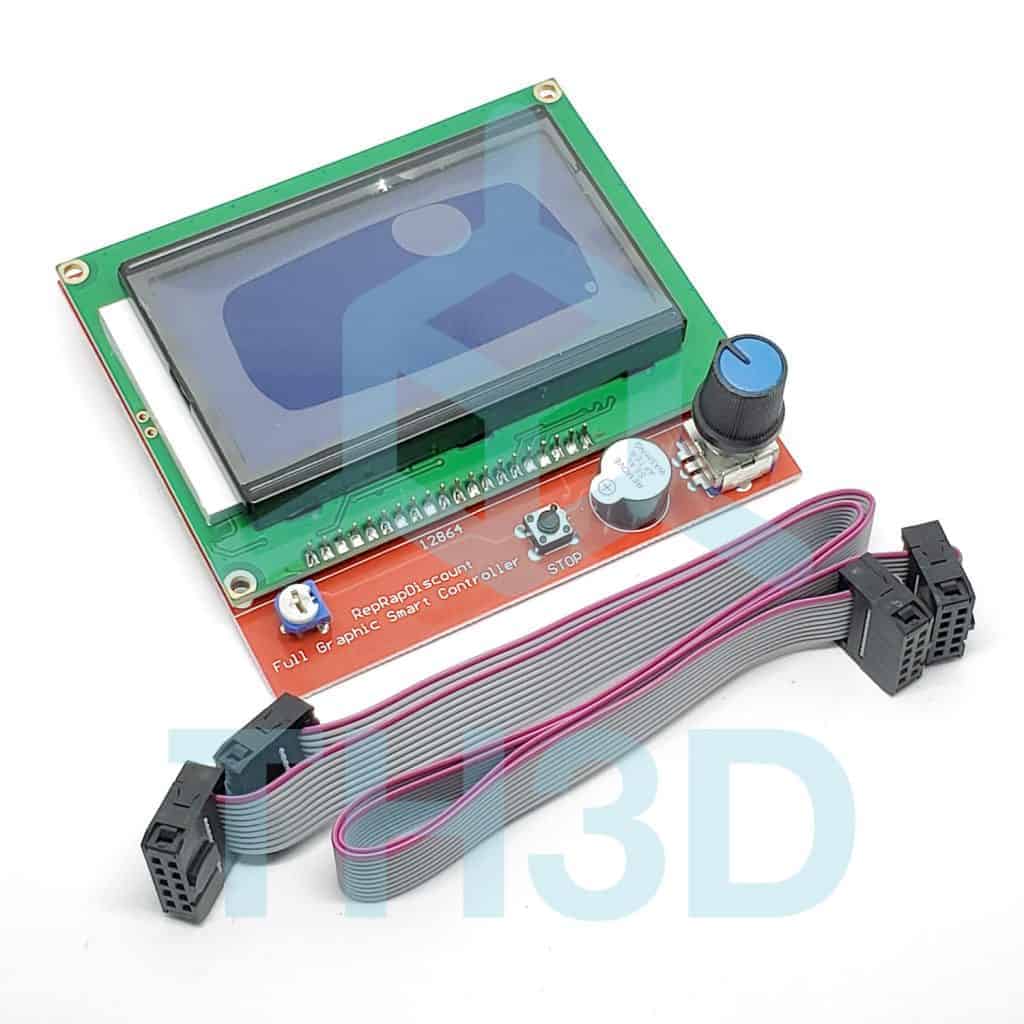 RepRap Full Graphic 12864 LCD Display w/Cables & SD Slot - For EZBoard ...