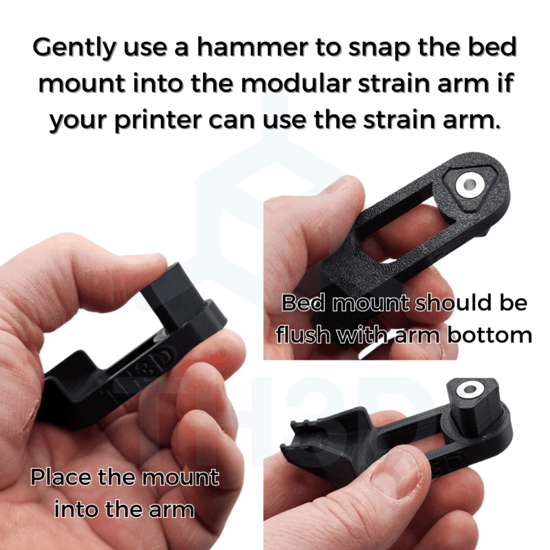 TH3D Solid Bed Mount Kit - V2 - ABS w/Aluminum Inserts - TH3D Studio LLC