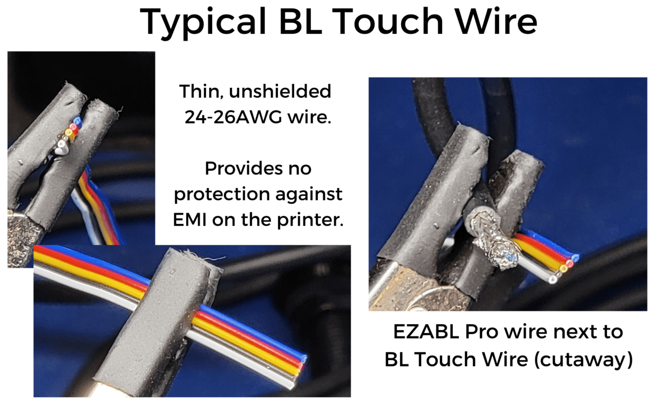 ABL Sensor Wire Comparison - EZABL Pro VS BLTouch - TH3D Studio LLC
