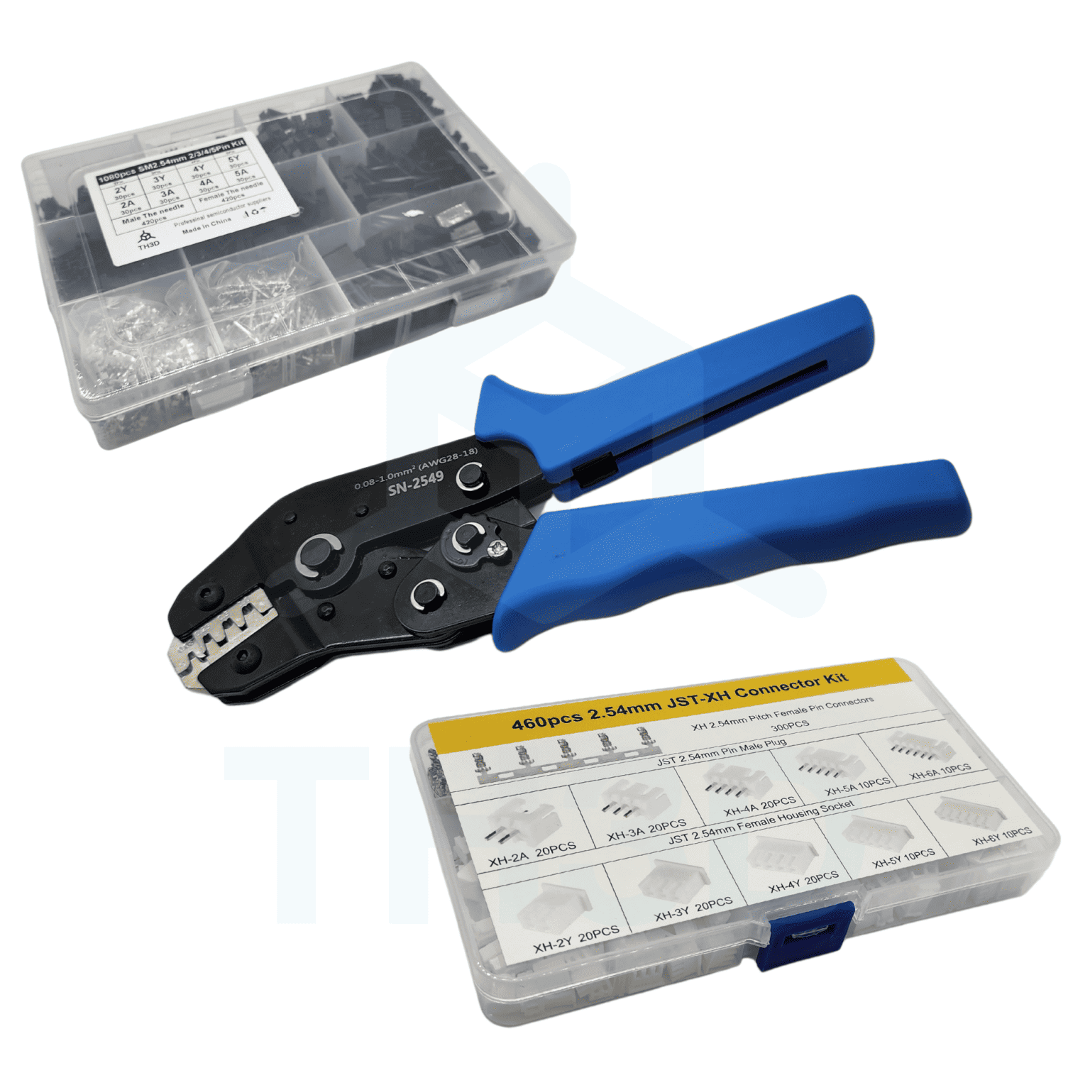 JST-XH Type + JST-SM Type Connector Kits + Crimper Bundle - TH3D Studio LLC