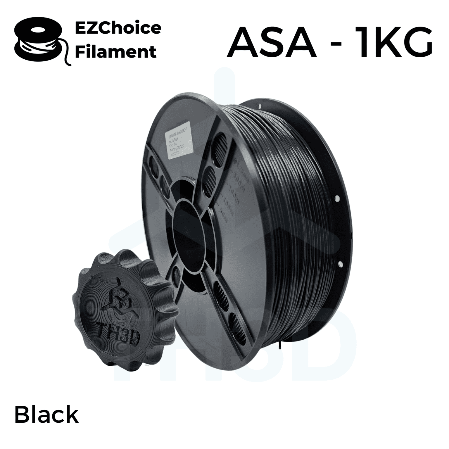 EZChoice Black ASA - 1KG 1.75mm - UV Resistant - Premium Filament ...