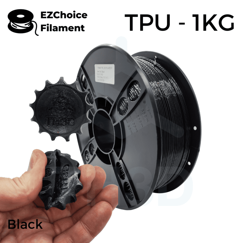 EZChoice Black TPU 95A - 1KG 1.75mm - Flexible - Premium Filament ...