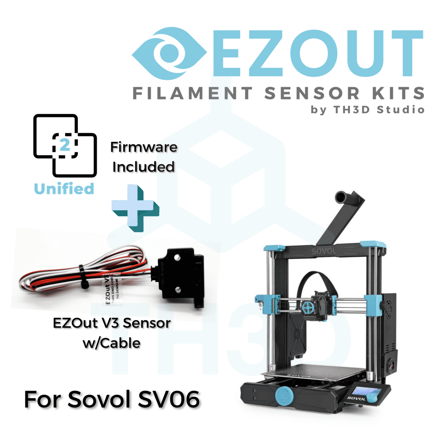 EZOut V3 Filament Sensor Kit for Sovol SV06 - TH3D Studio LLC
