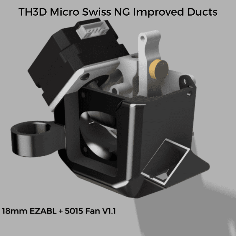 TH3D Upgraded Micro Swiss NG Ducts - 5015/4010 Fans & EZABL Built-in ...