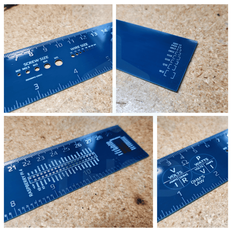 TH3D PCB Ruler - Metric & Imperial, Wire Gauges, Screw Sizes, RPI ...