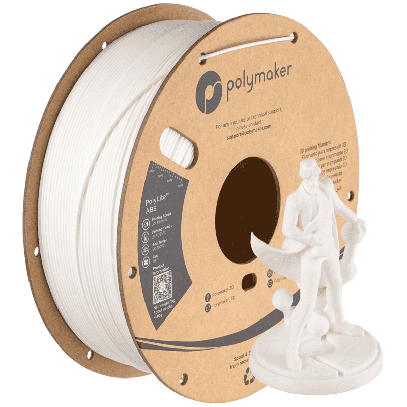 Polymaker PolyLite™ White ABS - 1KG 1.75mm - TH3D Studio LLC