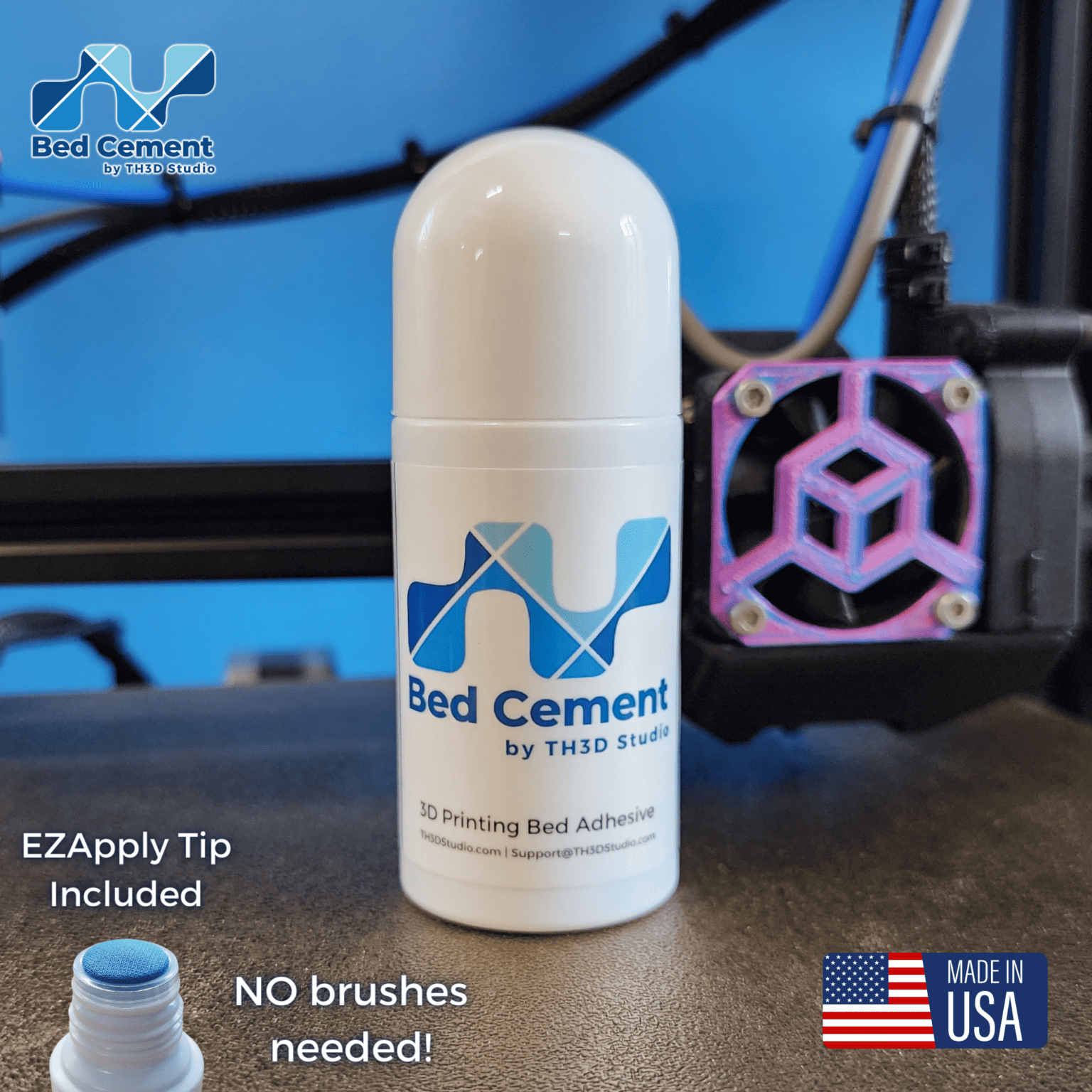 TH3D Bed Cement - 3D Printer Bed Adhesive - Holds Strong, Releases Easy ...