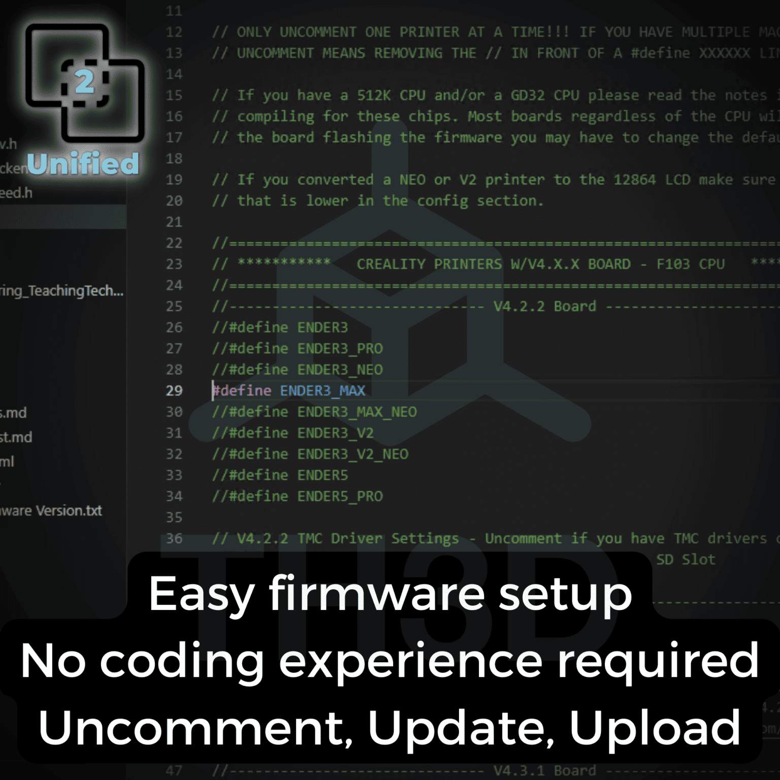 Unified 2 Firmware for Creality V4.2.7 Silent Board - 32 Bit Board - TH3D Studio LLC