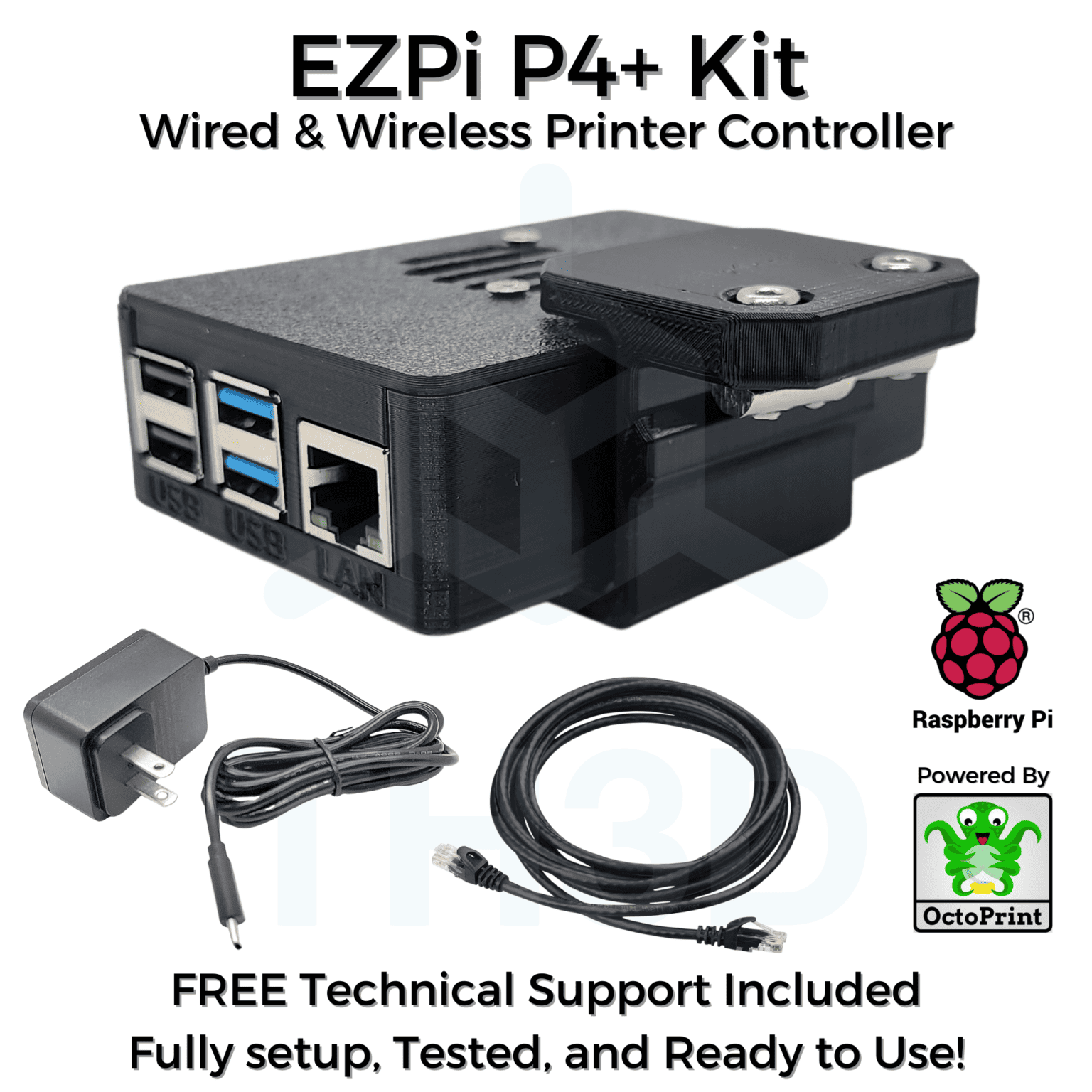 EZPi P4+ Octoprint Kit - 3D Printer Network Controller - Raspberry Pi4 ...