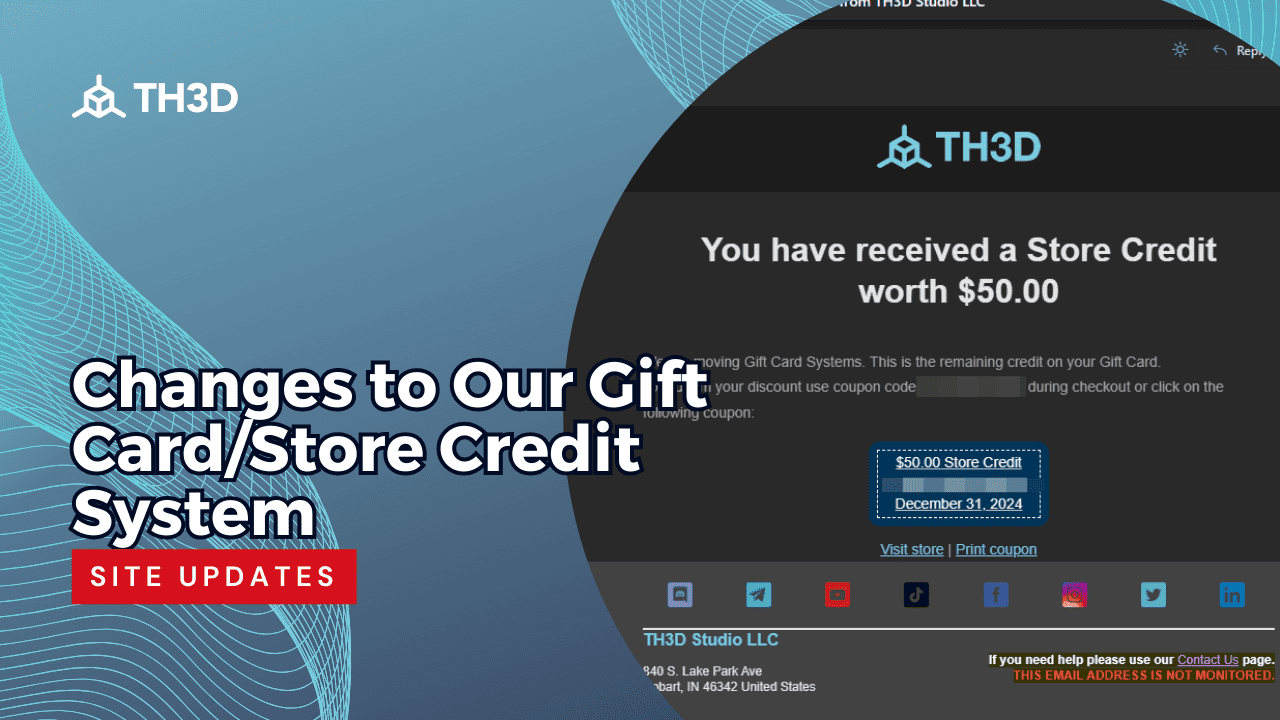 Important Announcement: Changes to Our Gift Card/Store Credit System ...