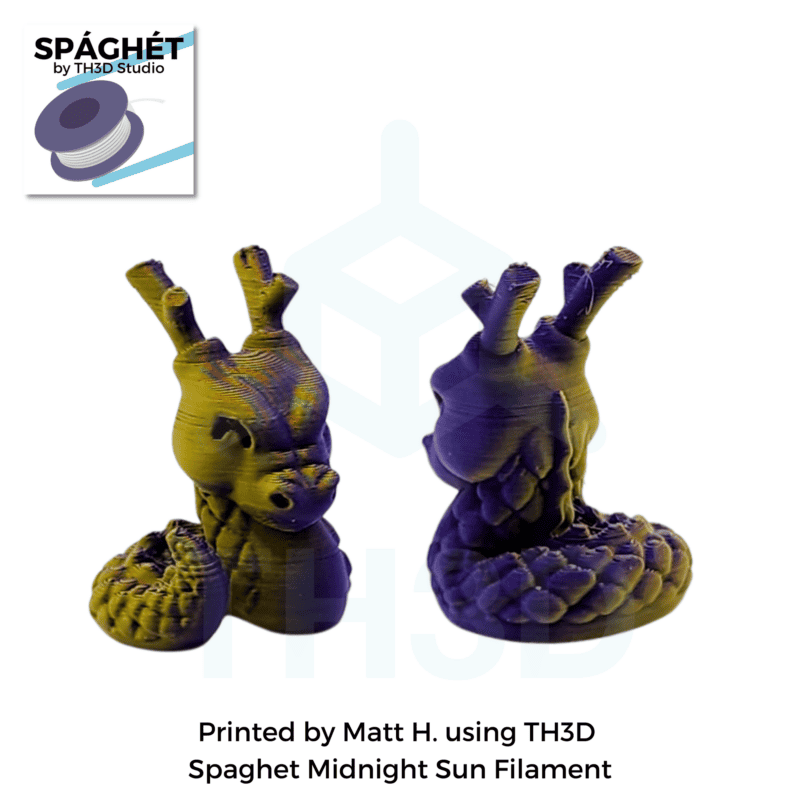 Spaghet Midnight Sun PLA+ - 1KG 1.75mm - Dark Purple, Yellow Bi-Color ...