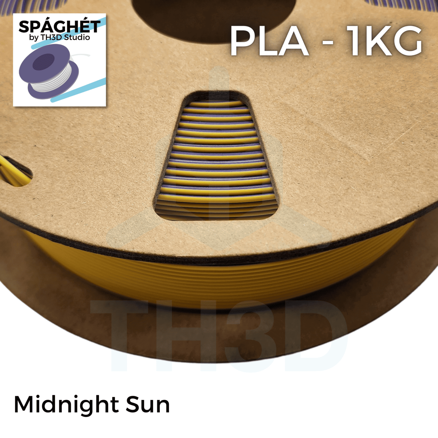 Spaghet Midnight Sun PLA+ - 1KG 1.75mm - Dark Purple, Yellow Bi-Color ...