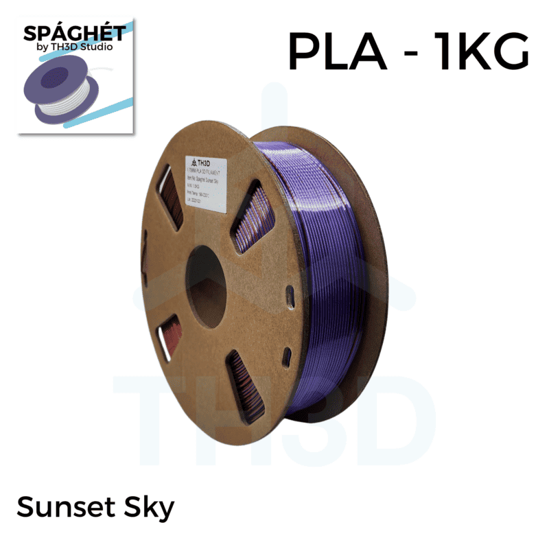 Spaghet Sunset Sky PLA+ - 1KG 1.75mm - Gold, Copper, Purple Tri-Color ...