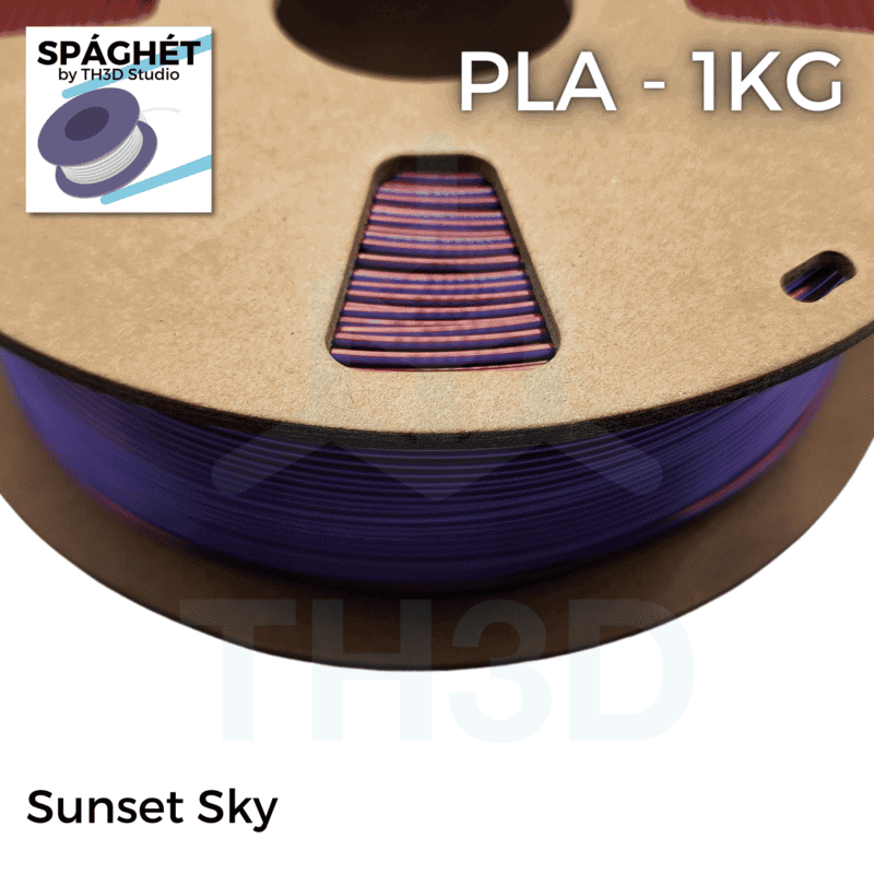 Spaghet Sunset Sky PLA+ - 1KG 1.75mm - Gold, Copper, Purple Tri-Color ...