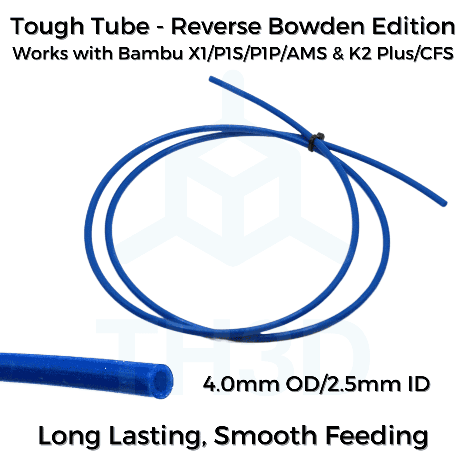 Tough Tube Reverse Bowden Edition - 2.5mm ID/4.0mm OD - Smooth Feeding ...