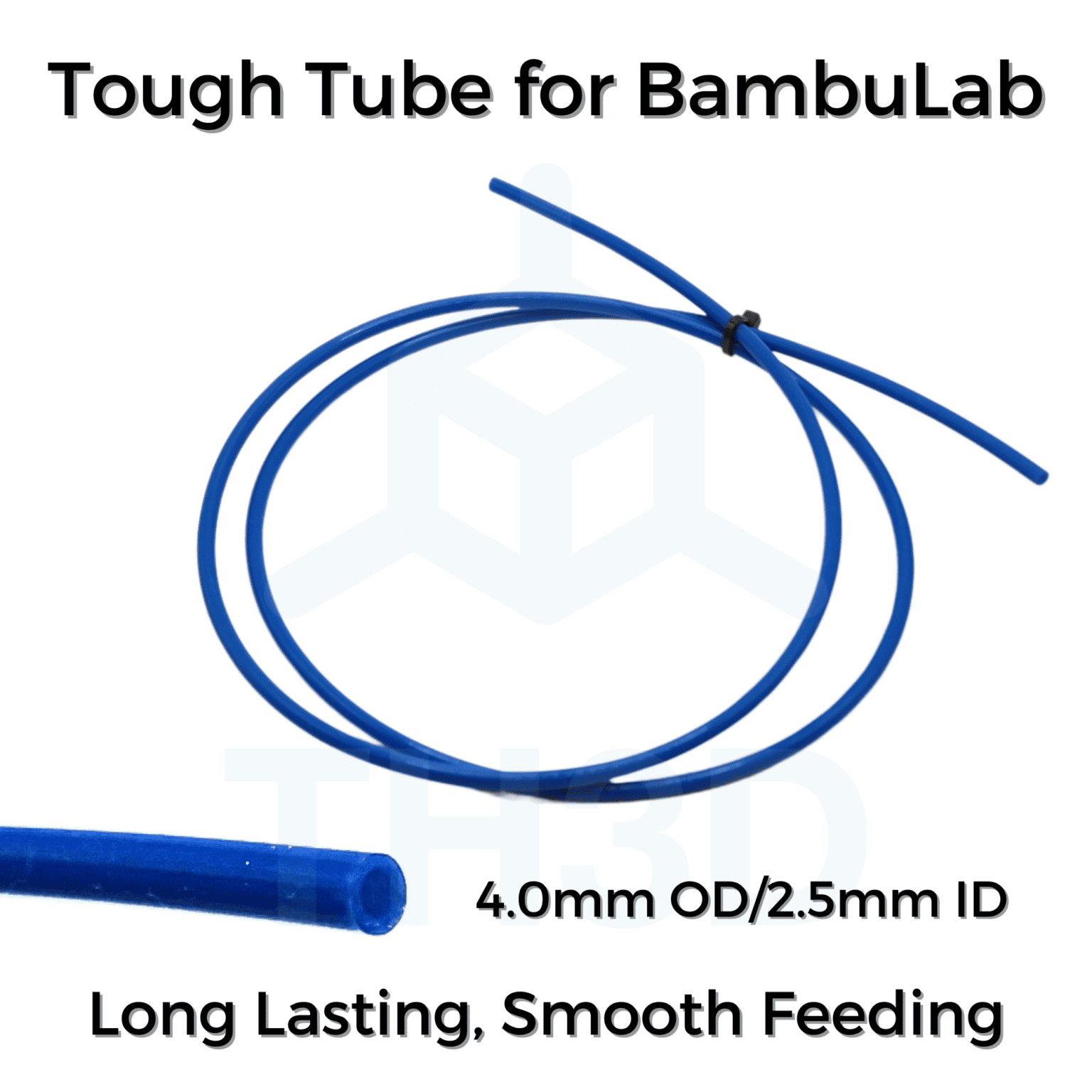 Tough Tube for Bambu X1/P1S/P1P AMS Compatible - 2.5mm ID/4.0mm OD - Smooth Feeding, Long ...
