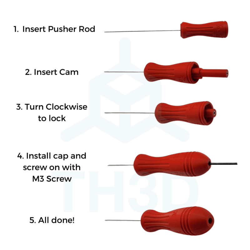 Nozzle Changing & Unclogging Kit - 1.75mm Filament - 4 Pusher Rods - M7 ...