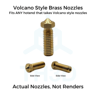 Volcano Style Brass Nozzles - 0.4mm 0.6mm 0.8mm 1.0mm 1.2mm Sizes ...