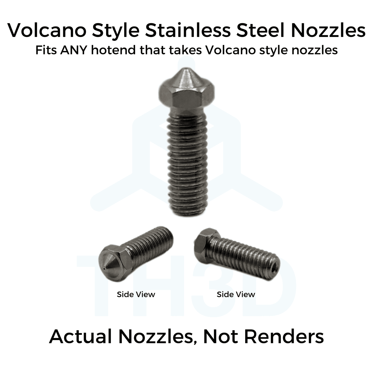 Volcano Style Stainless Steel Nozzles - 0.4mm 0.6mm 0.8mm 1.0mm 1.2mm ...