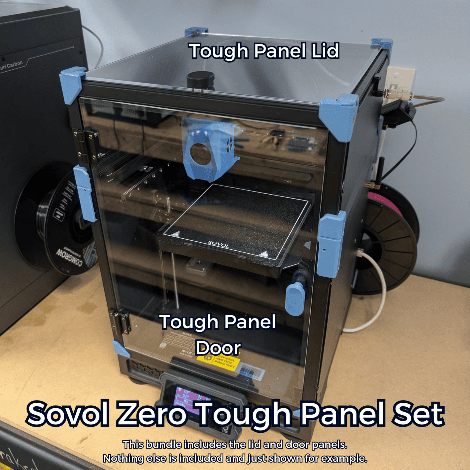 Sovol Zero Tough Panel Set - Glass Door & Lid Replacement - Clear and ...