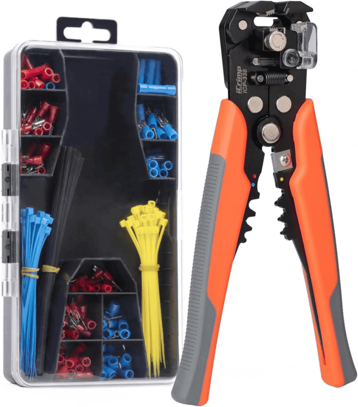 Automatic Wire Stripper Tool Kit, Adjustable Stripper for 22-10 AWG ...