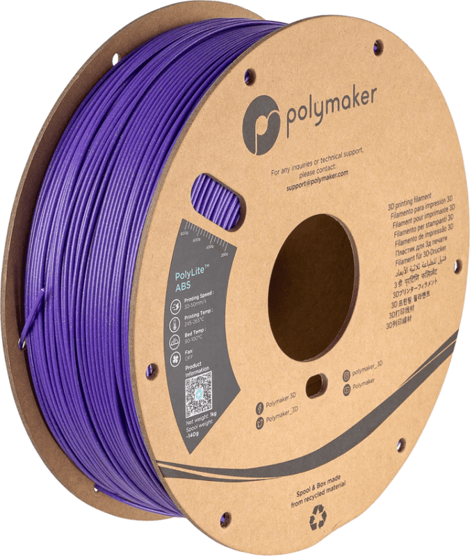 Polymaker PolyLite Galaxy Purple ABS - 1KG 1.75mm - TH3D Studio LLC
