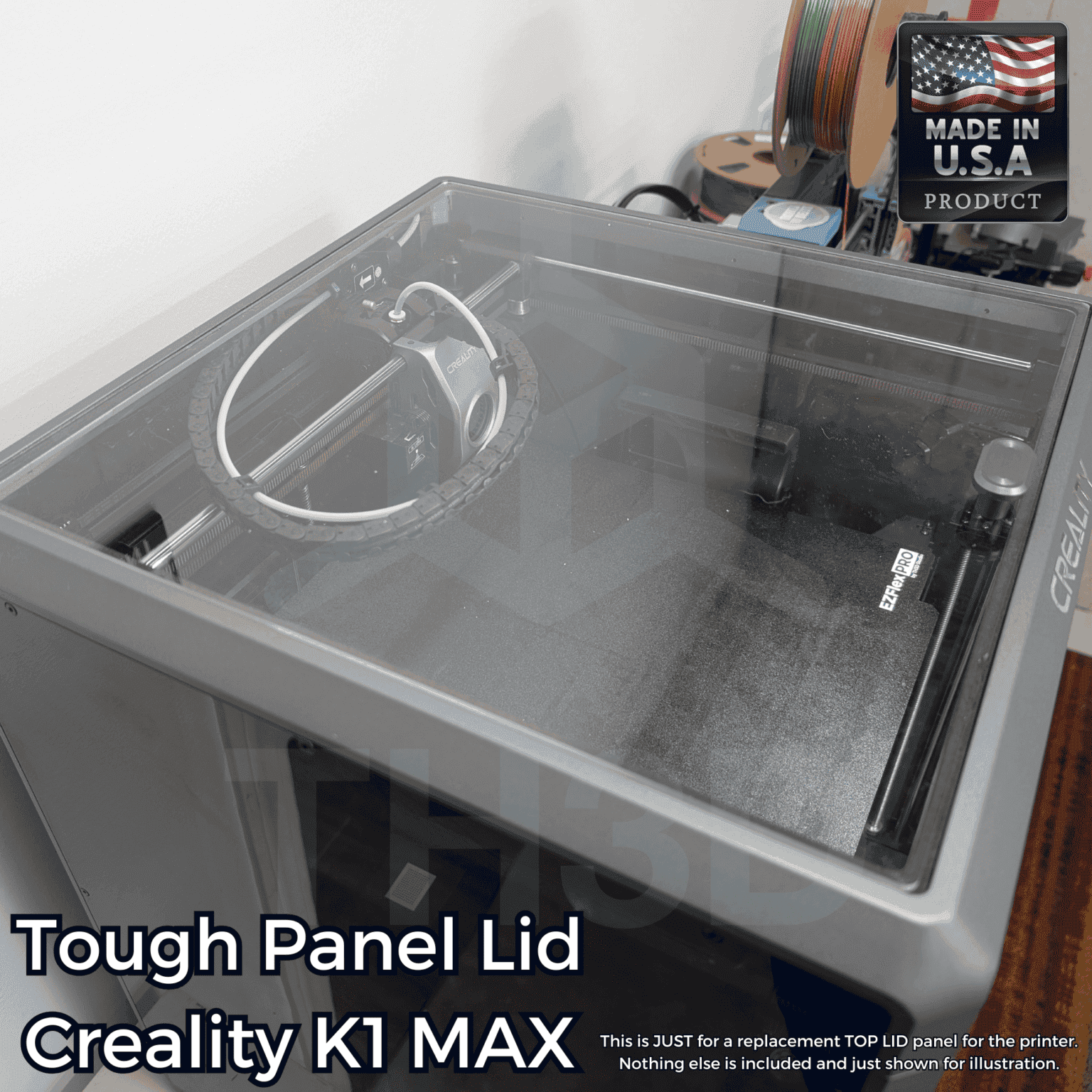 K1 MAX Tough Panel Lid - Glass Panel Replacement - Clear and Durable ...