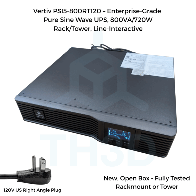 Vertiv Liebert PSI5-800RT120 – Enterprise-Grade Pure Sine Wave UPS, 800VA/720W 2U Rack/Tower ...