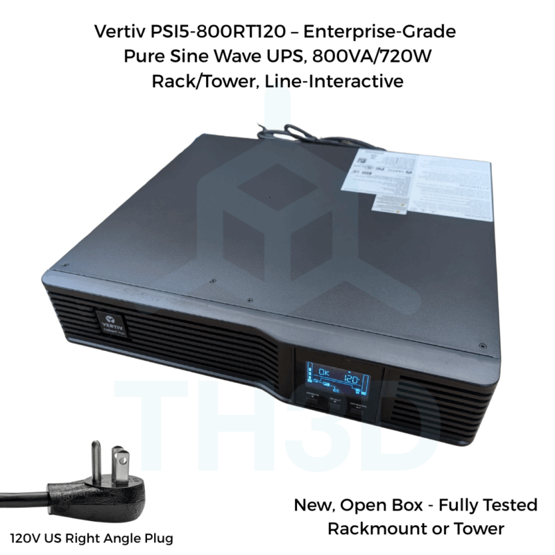 Vertiv Liebert PSI5-800RT120 – Enterprise-Grade Pure Sine Wave UPS, 800VA/720W 2U Rack/Tower ...