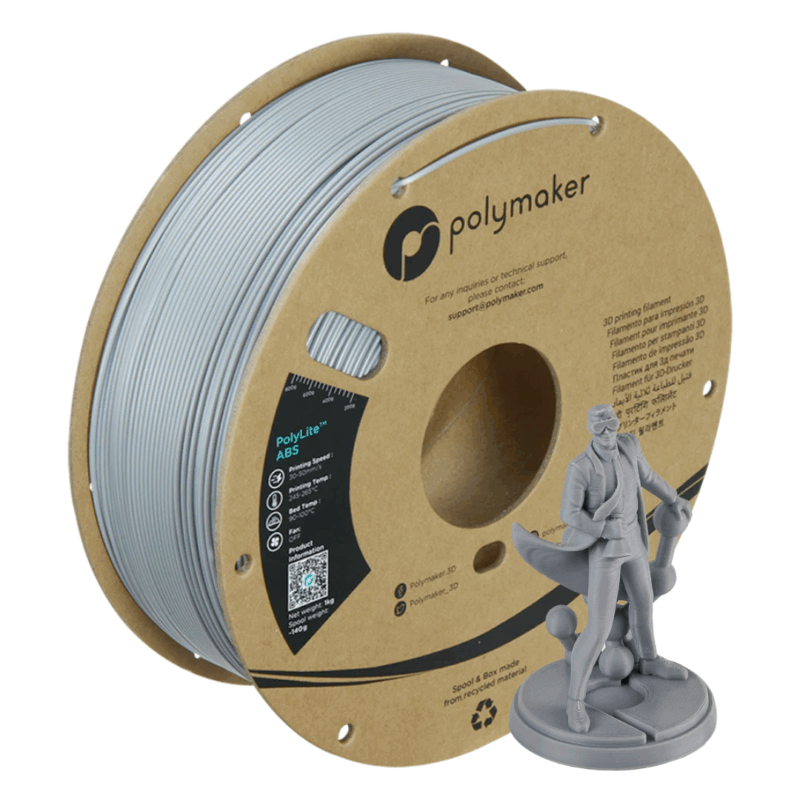 Polymaker PolyLite™ Grey ABS - 1KG 1.75mm - TH3D Studio LLC